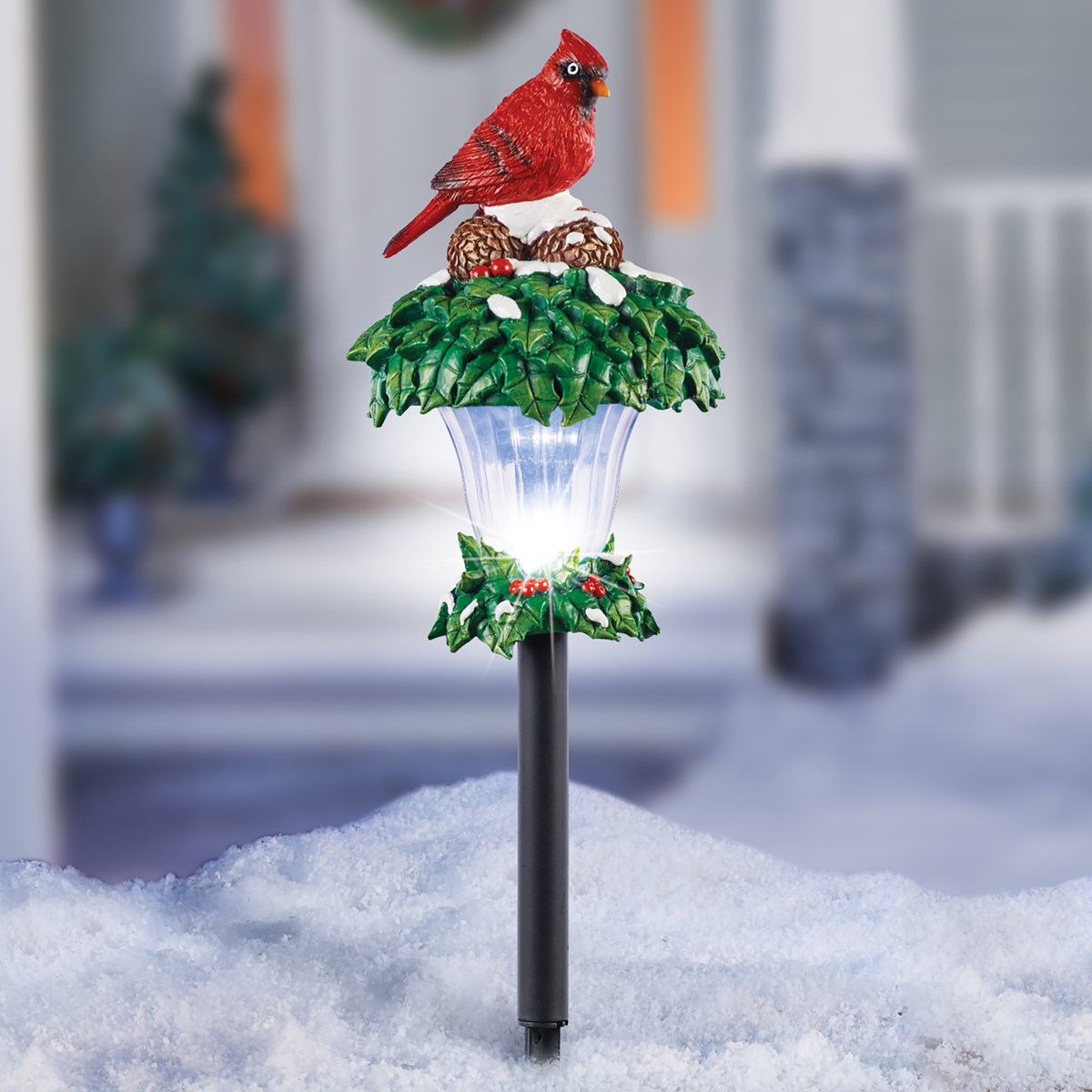 Solar Cardinal Lantern Stake | Collections Etc.