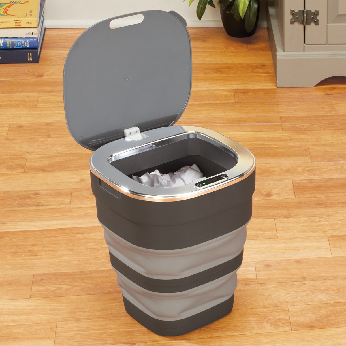 Collapsible Motion Activated Touchless Trash Can | Collections Etc.