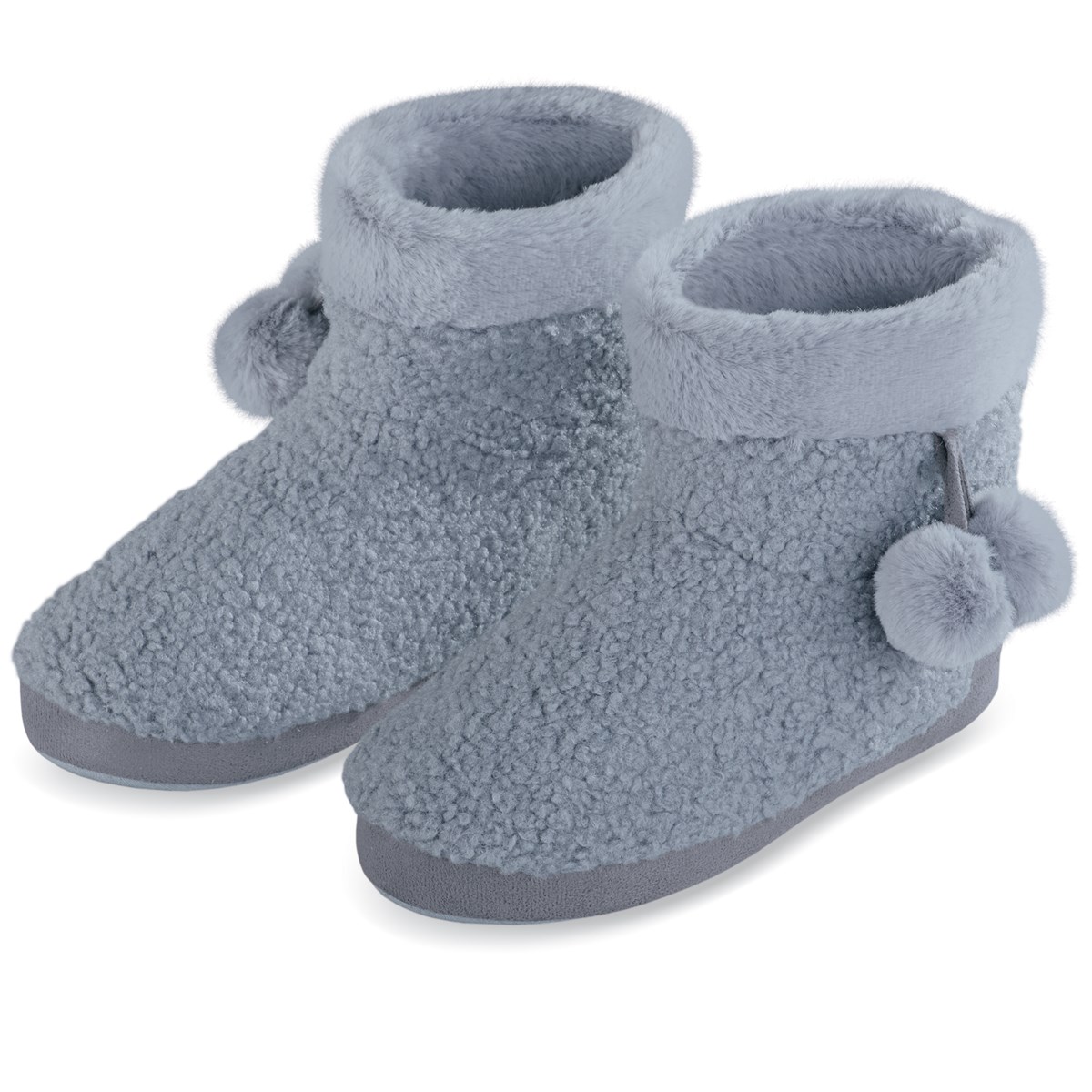 Comfortable Sherpa Skid-Resistant Bootie Slippers | Collections Etc.