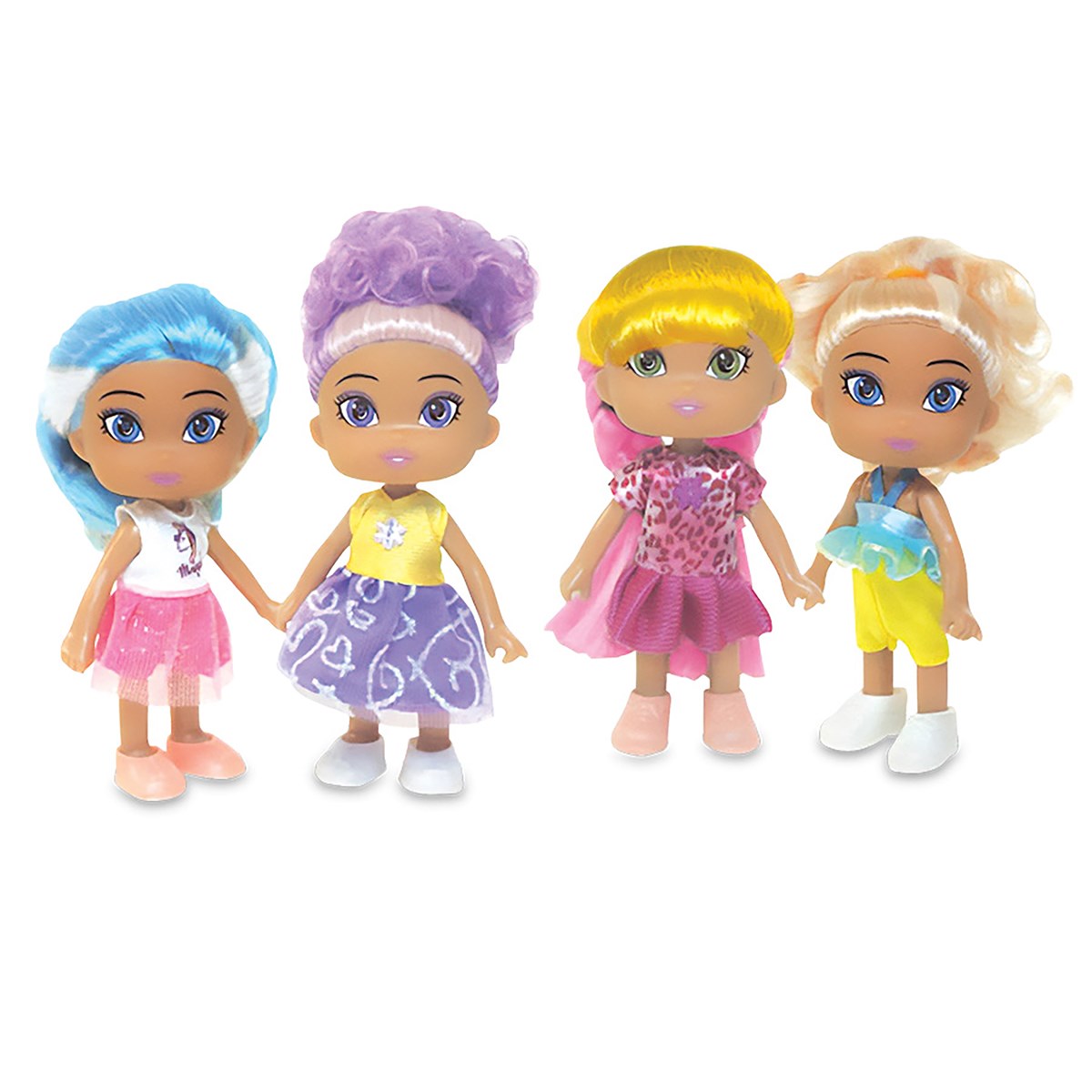 Set of 4 Dolls with Color-Changing Hair & Accessories | Collections Etc.