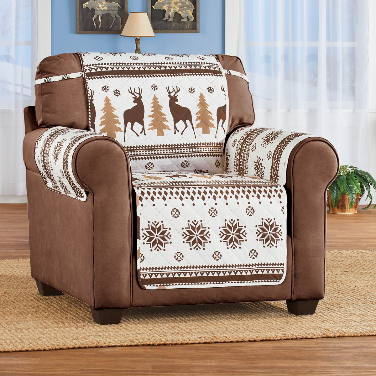 Rustic Nordic Snowflake Furniture Protector | Collections Etc.
