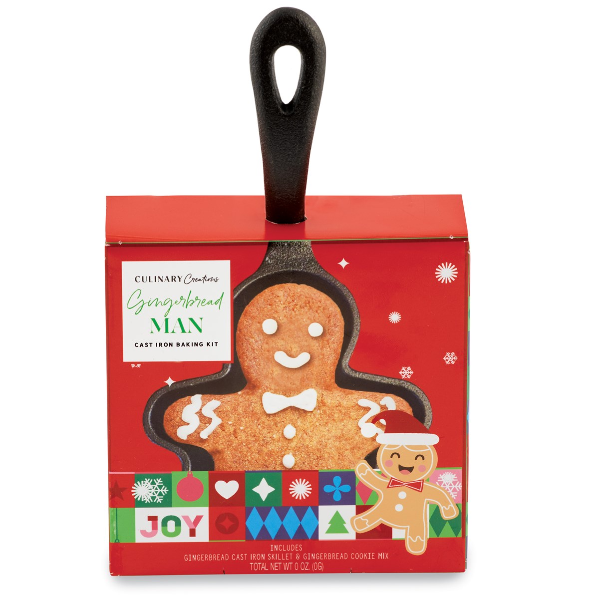 Gingerbread Man Skillet Cookie with Mix & Reusable Pan | Collections Etc.