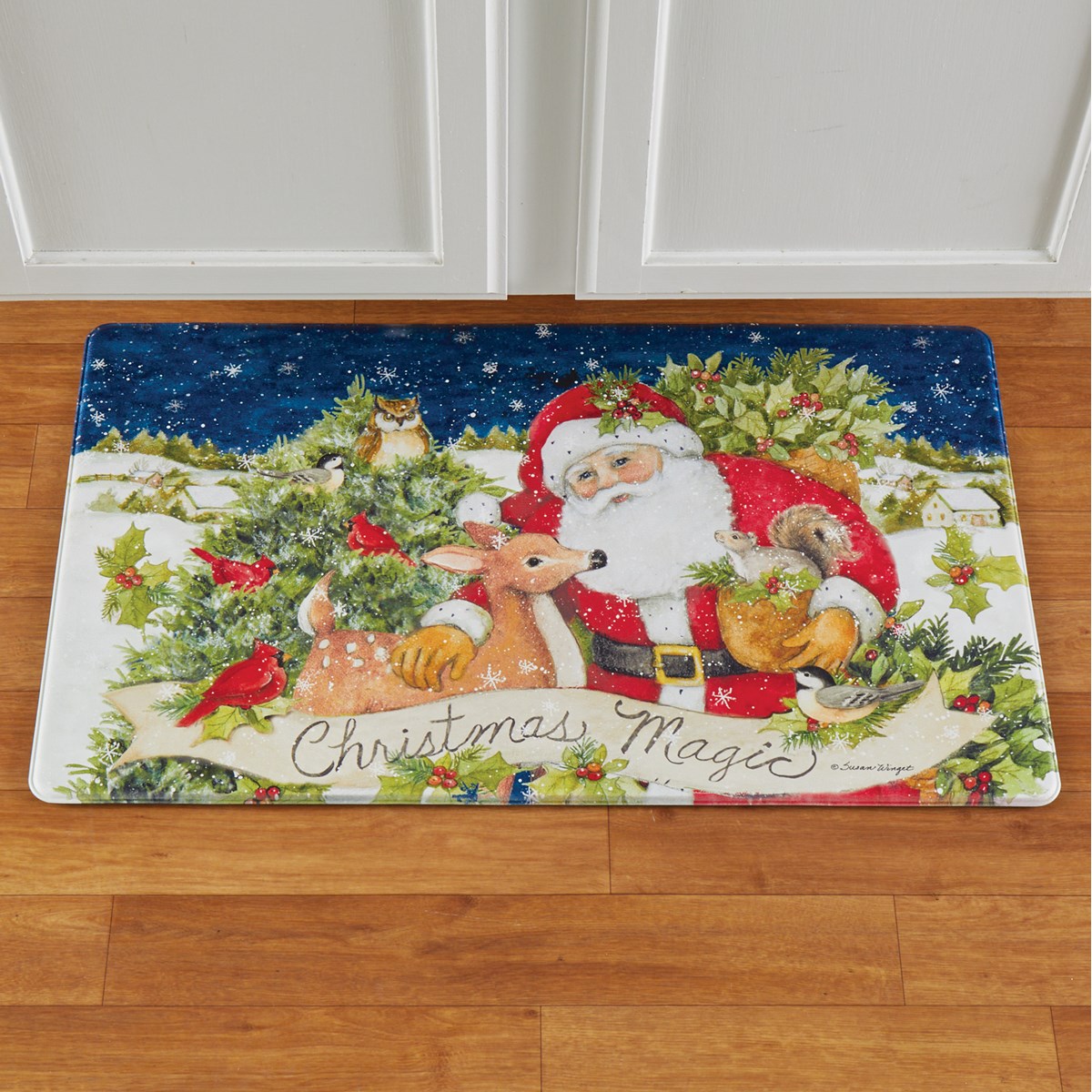 Christmas Magic Anti-Fatigue Cushioned Kitchen Mat | Collections Etc.