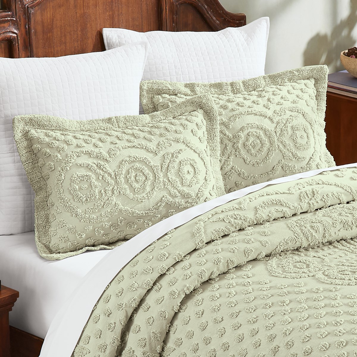 Harper Textured Chenille Design Pillow Sham | Collections Etc.