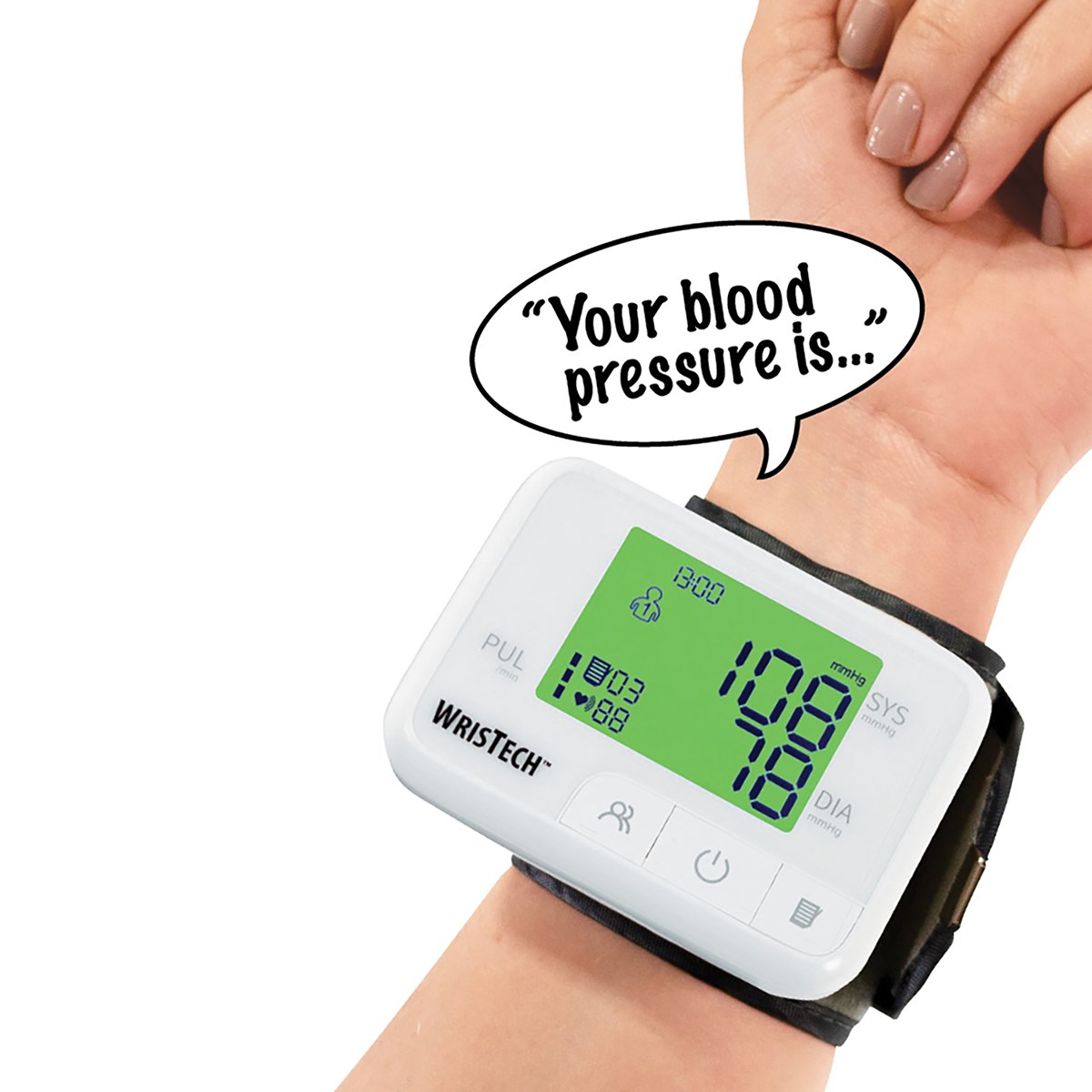 Talking Color Coded Blood Pressure Monitor for the Wrist | Collections Etc.