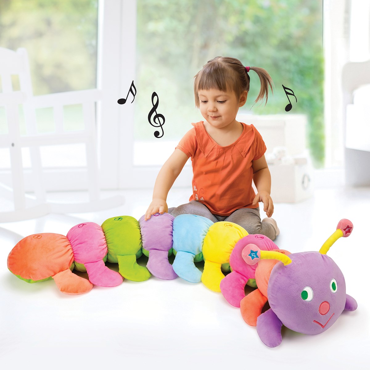 Soft Musical Plush Colorful Caterpillar Toy | Collections Etc.