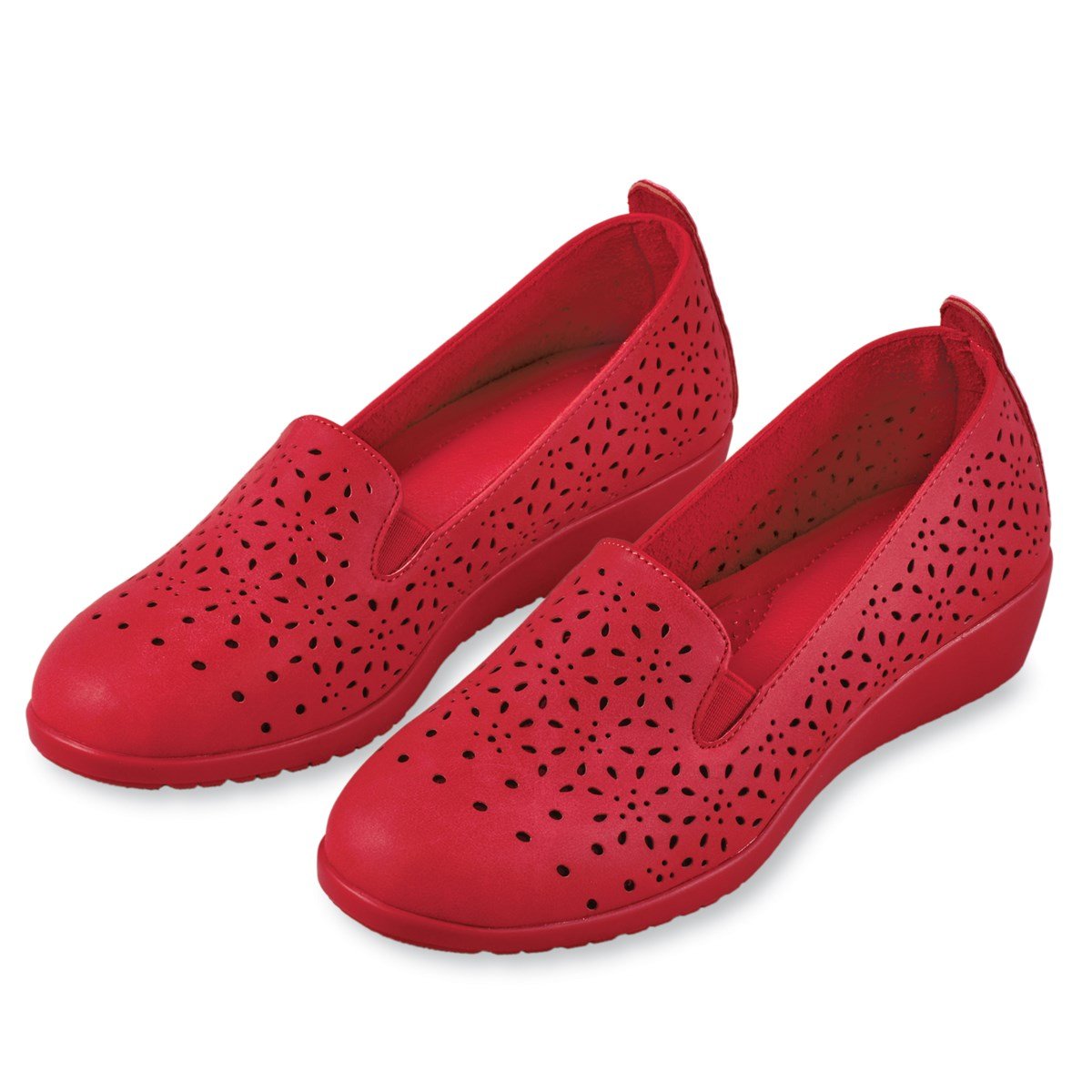 Comfortable Laser Cut-Out Easy Slip-On Shoes | Collections Etc.