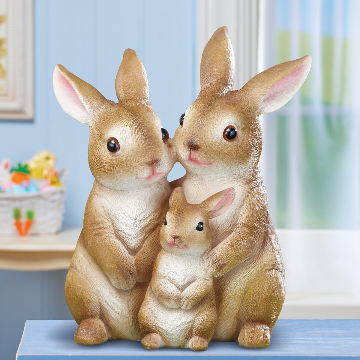 Springtime Bunny Family Decorative Statue | Collections Etc.