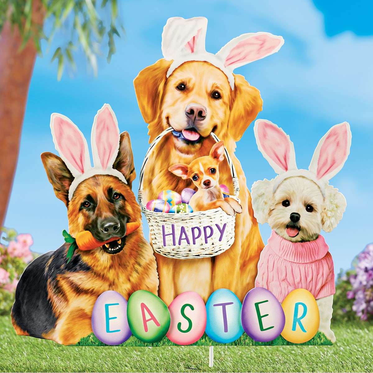 Happy Easter Dogs Stake | Collections Etc.