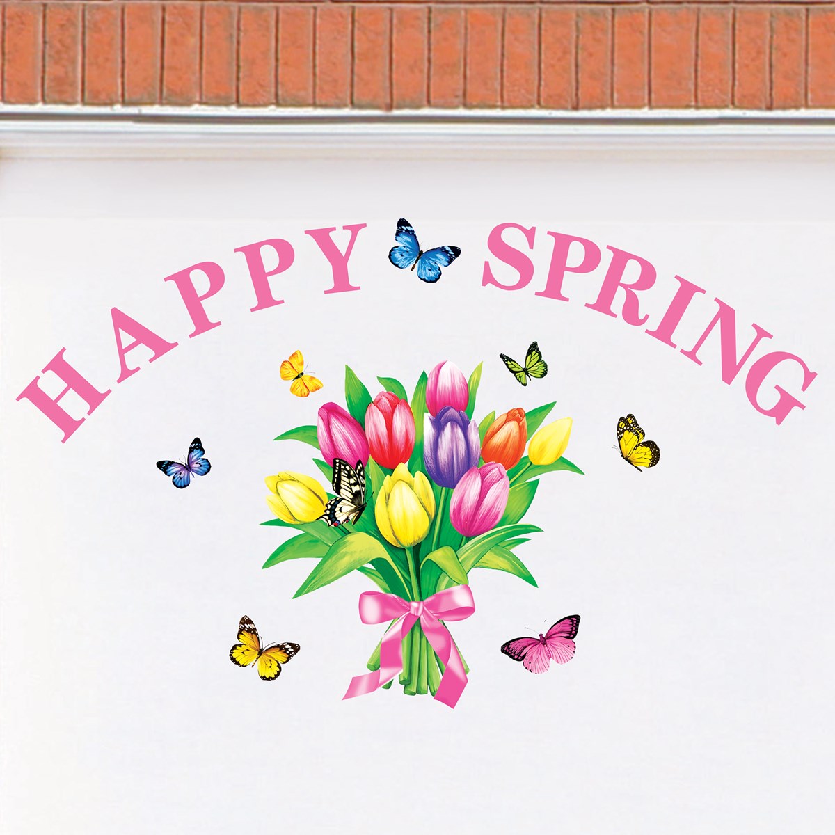 Happy Spring Tulips Garage Door Magnets Set | Collections Etc.