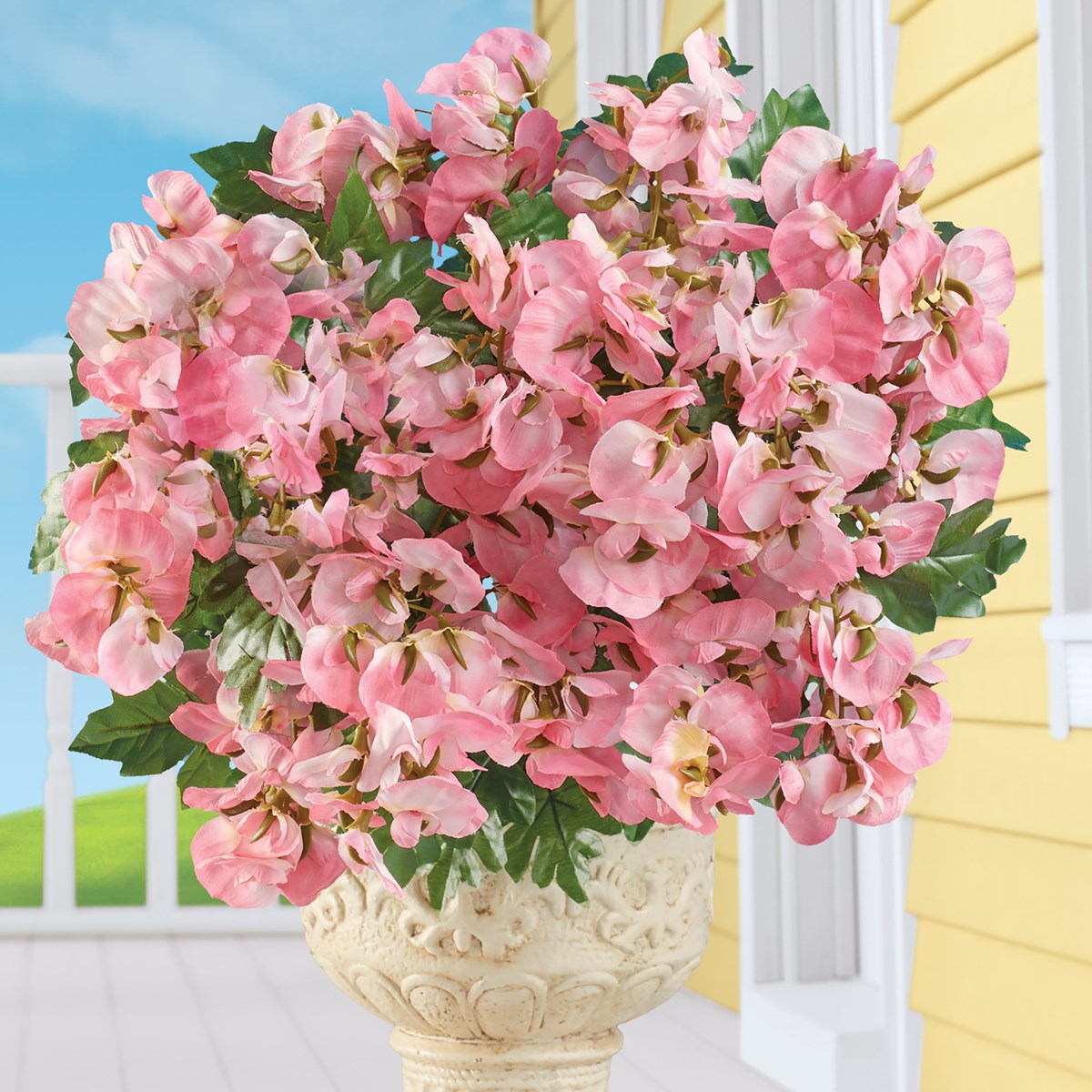 Artificial Sweet Pea Bushes - Set of 3 | Collections Etc.