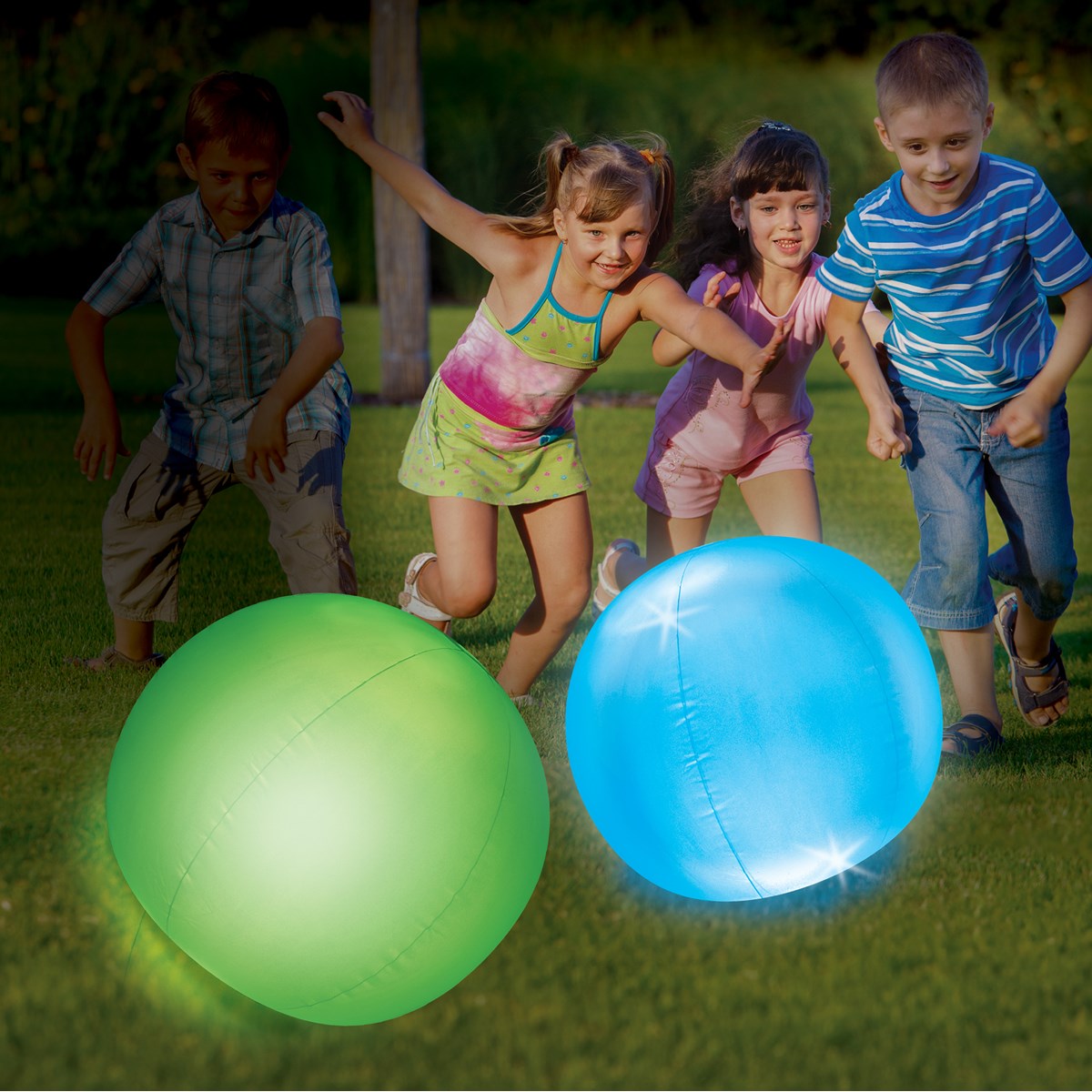 LED Lighted Inflatable Glowing Balls with Remote - Set of 2 ...
