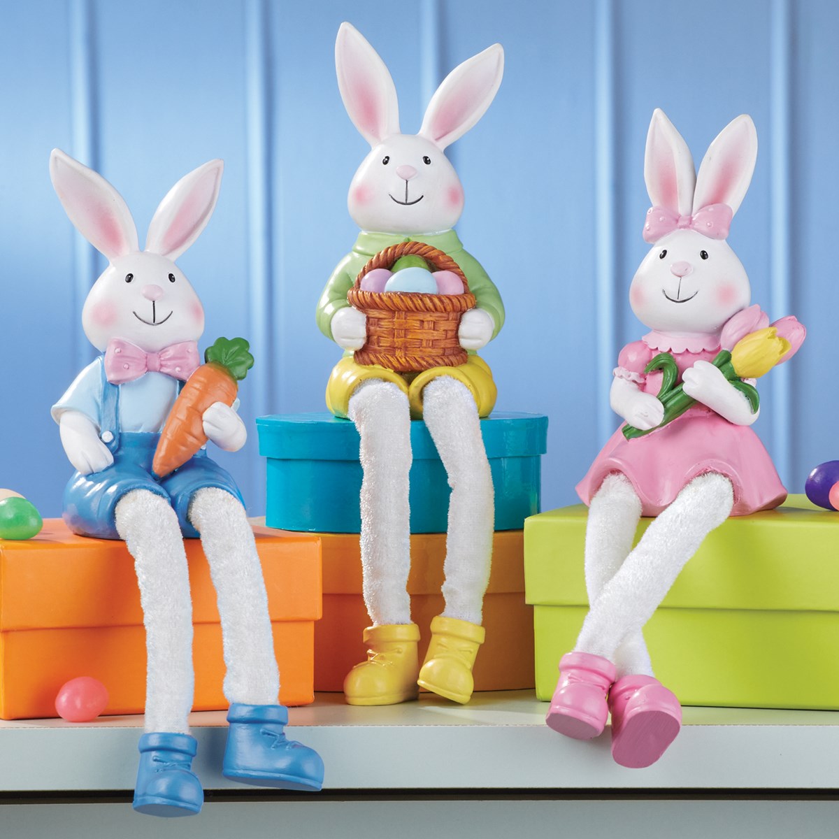 Easter Bunny Decorative Sitters - Set of 3 | Collections Etc.
