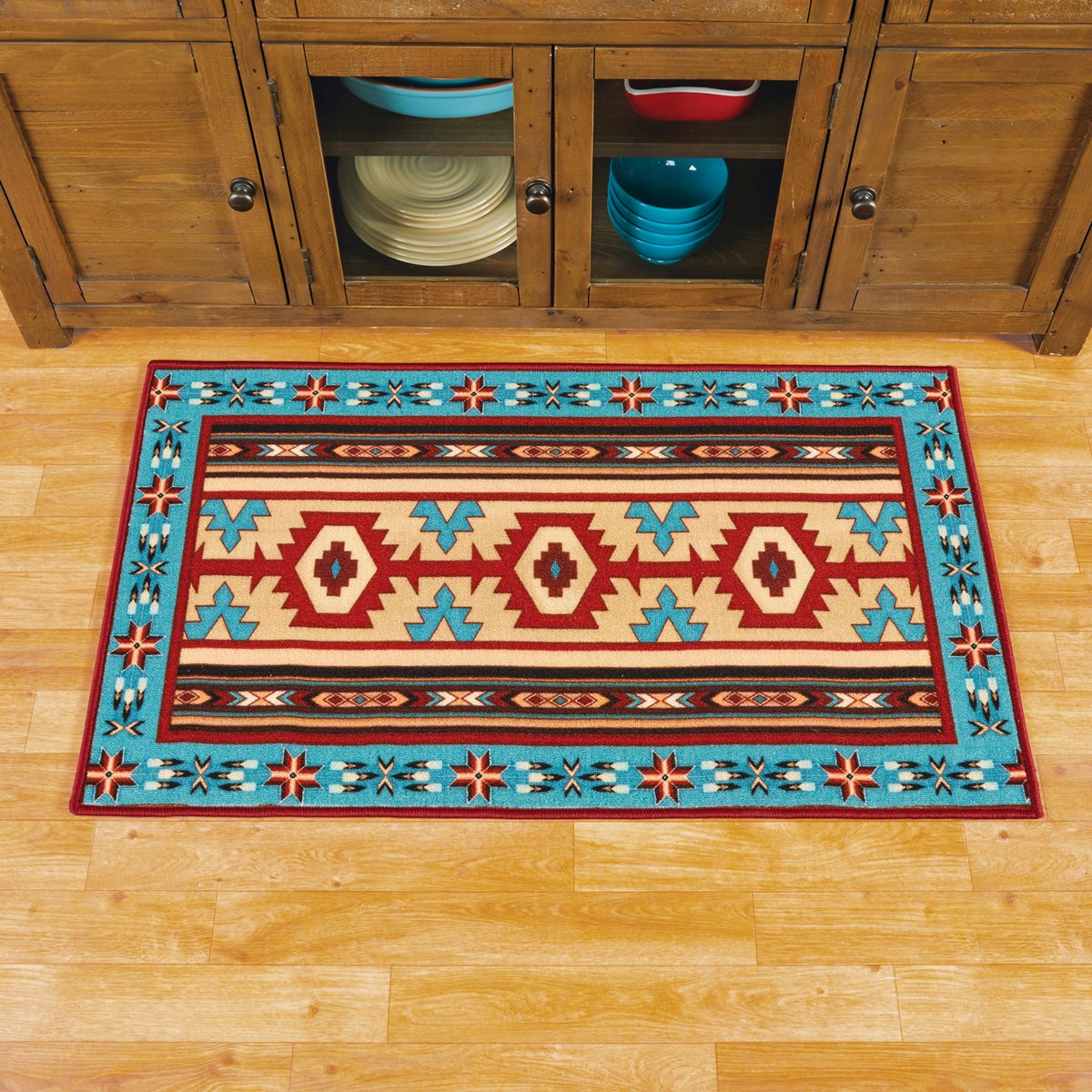 Southwest Tribal Skid-Resistant Accent Rug | Collections Etc.