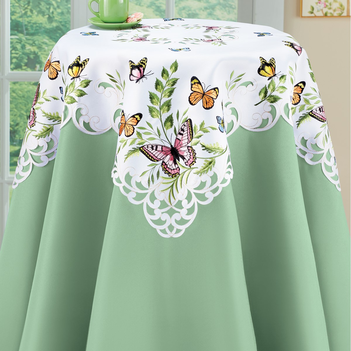 Butterfly Meadow Cut-Out Design Table Linens | Collections Etc.