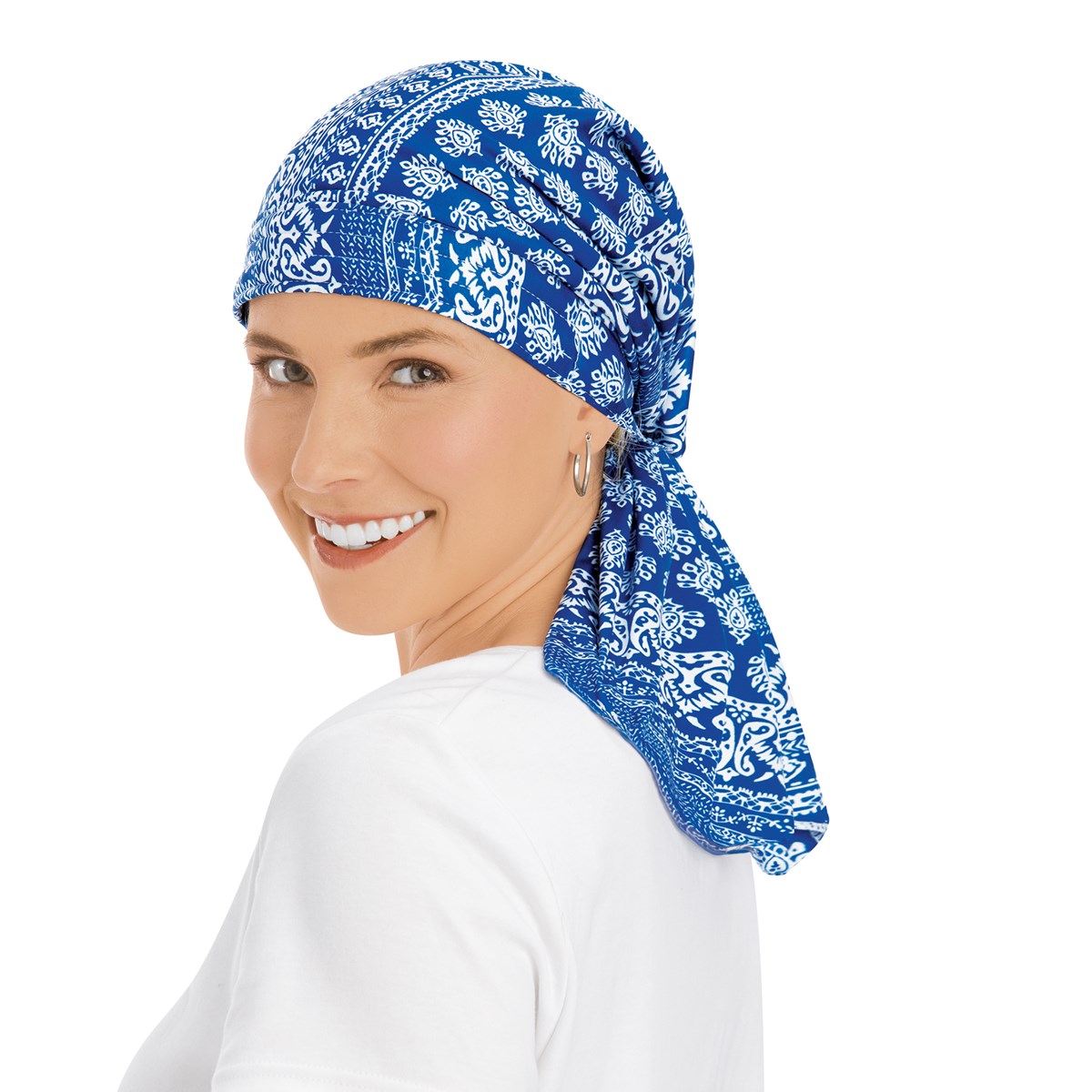 Pre-Tied Silky Soft Bandana Print Head Wrap | Collections Etc.