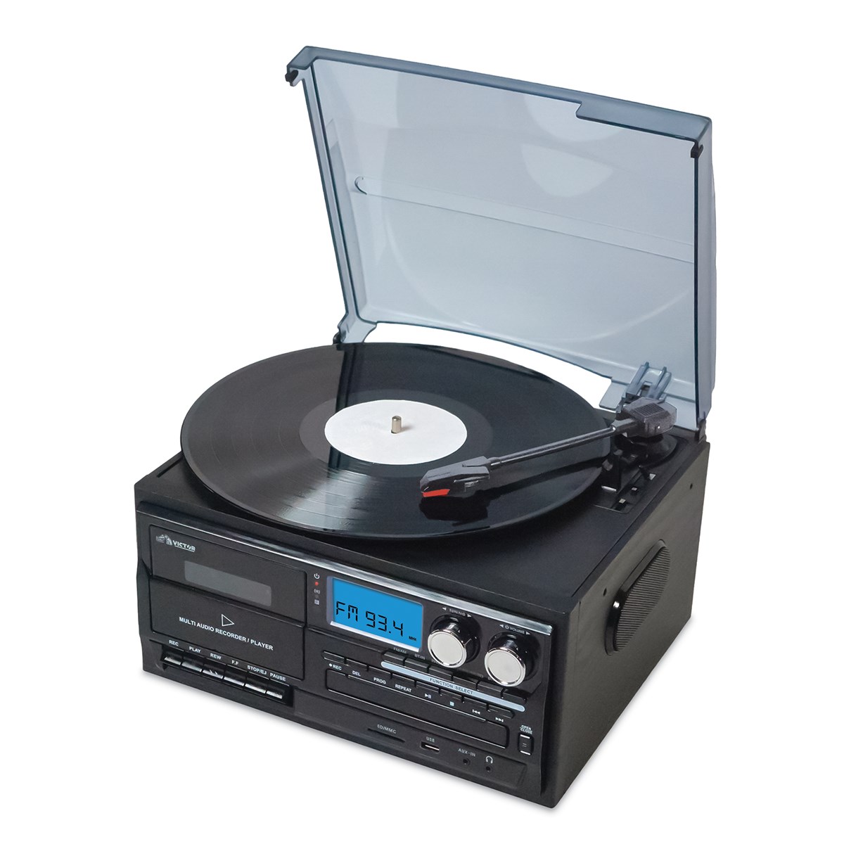 All-in-1 Turntable Music Center with Remote Control | Collections Etc.