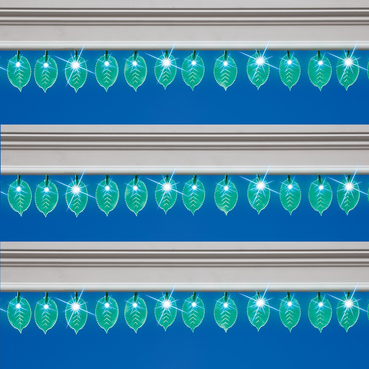 Set of 50 Solar Powered Leaves String Lights, 23 Feet Long ...