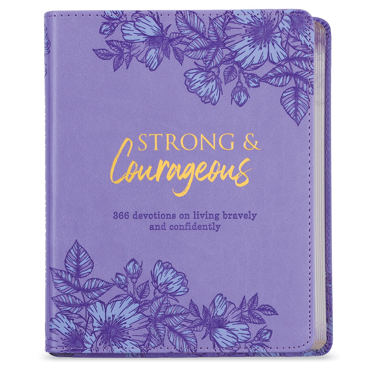 Strong and Courageous Devotional Faux Leather Book | Collections Etc.