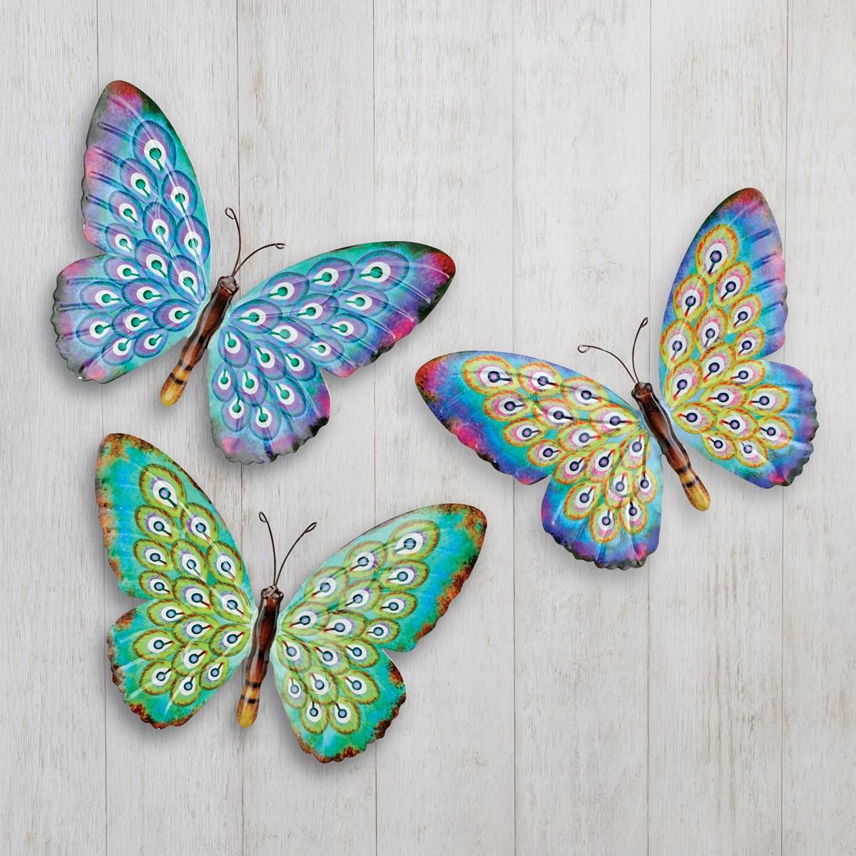 3-Piece Colorful Butterflies Wall Art Set | Collections Etc.