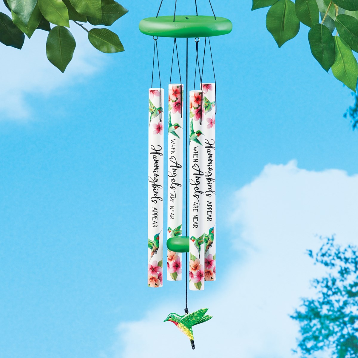Hummingbirds Appear When Angels Are Near Wind Chime | Collections Etc.