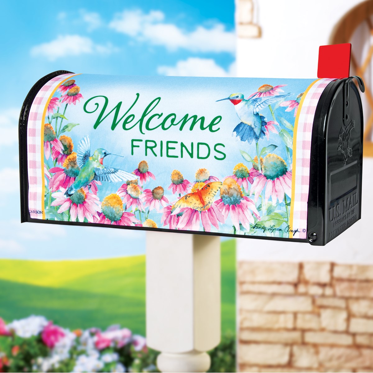 Hummingbird Decorative Spring Magnetic Mailbox Cover | Collections Etc.