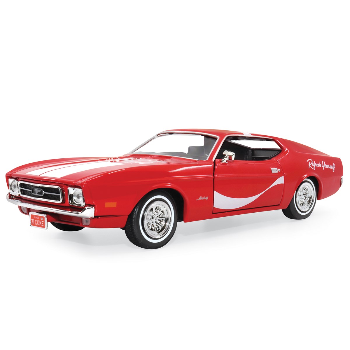 Coco-Cola 1971 Ford Mustang 1:24 Scale Die-Cast Model | Collections Etc.