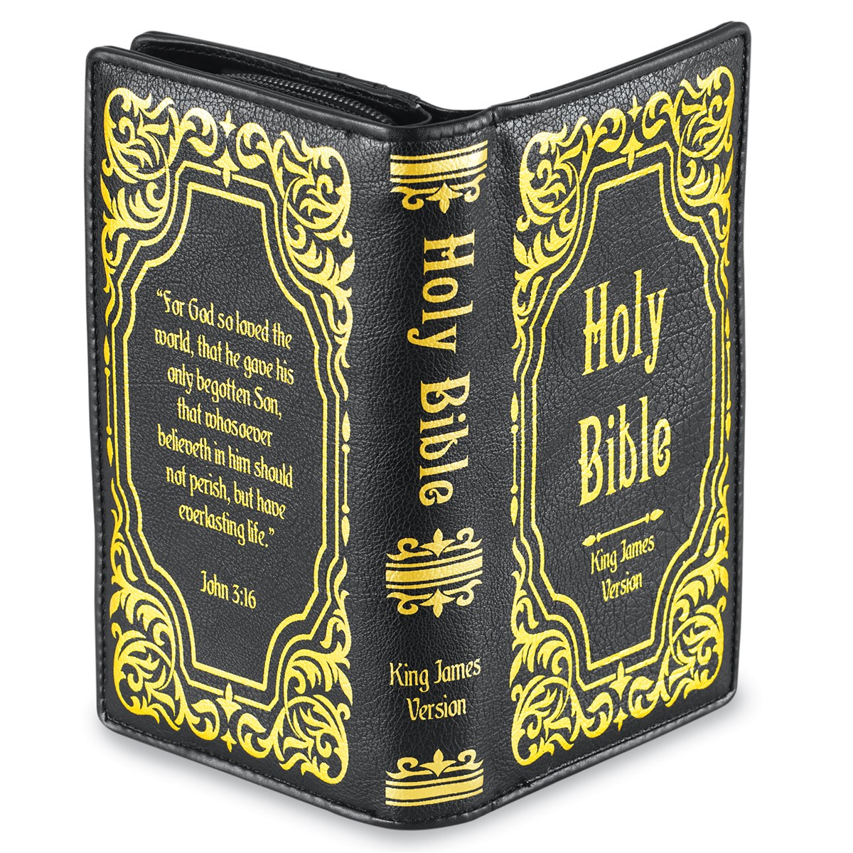 King James Holy Bible Zippered Wallet | Collections Etc.