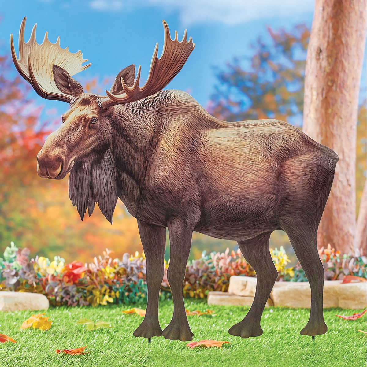 Photo Realistic Moose Outdoor Garden Stake | Collections Etc.