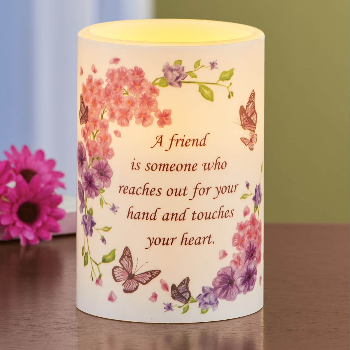 LED Lighted Sentimental Friend Battery Operated Candle | Collections Etc.