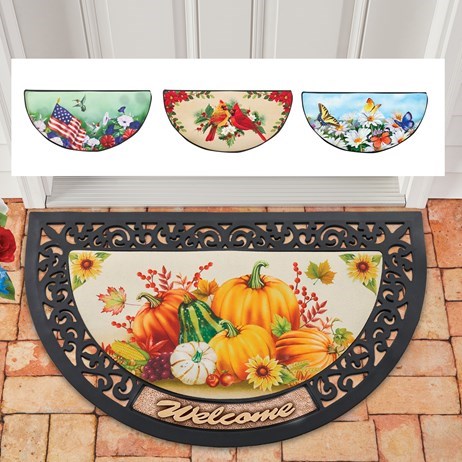 Interchangeable Season Slice-Shaped Welcome Mat - Set of 4 ...
