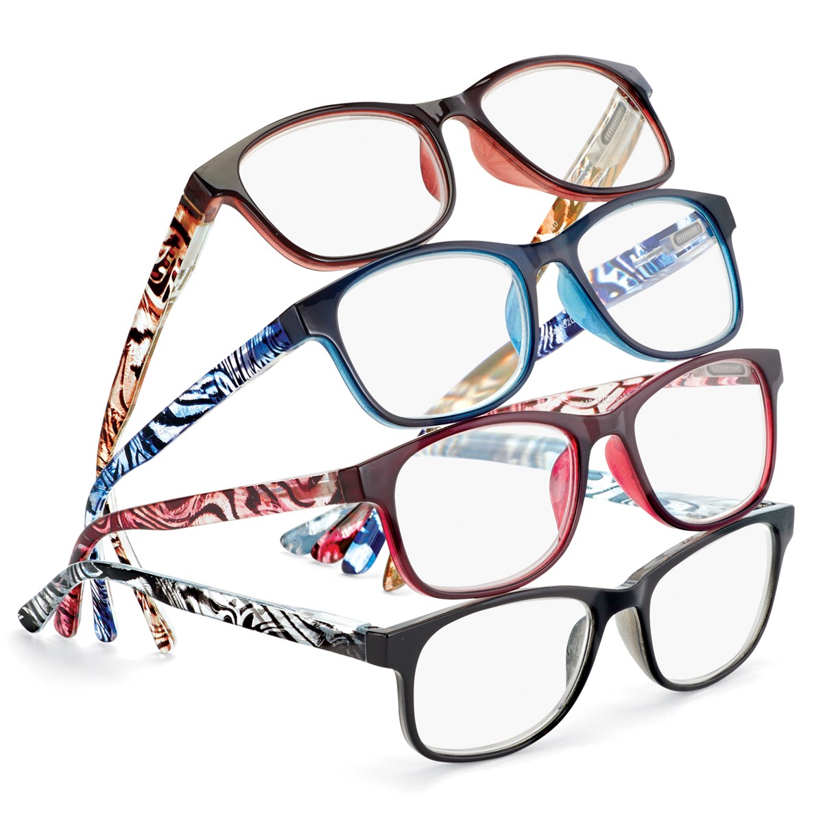Lightweight Colorful Fashion Readers - Set of 4 | Collections Etc.