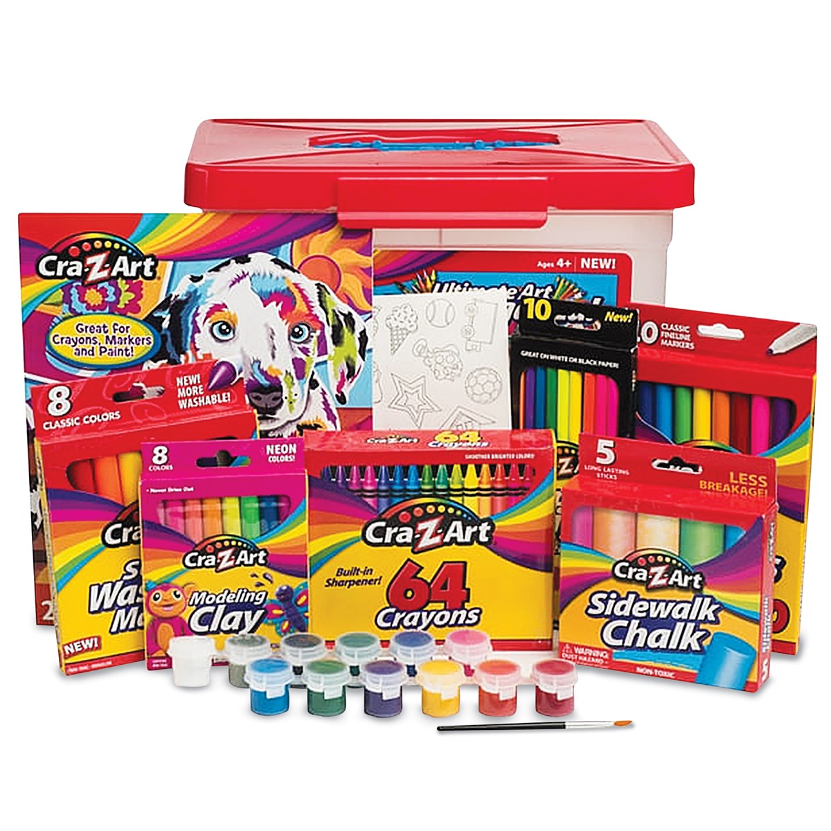 Cra-Z-Art Ultimate 130-Piece Art Extravaganza with Carrying Case ...