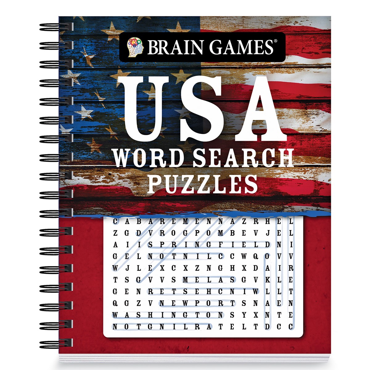 Brain Games USA Word Search Puzzles Book | Collections Etc.