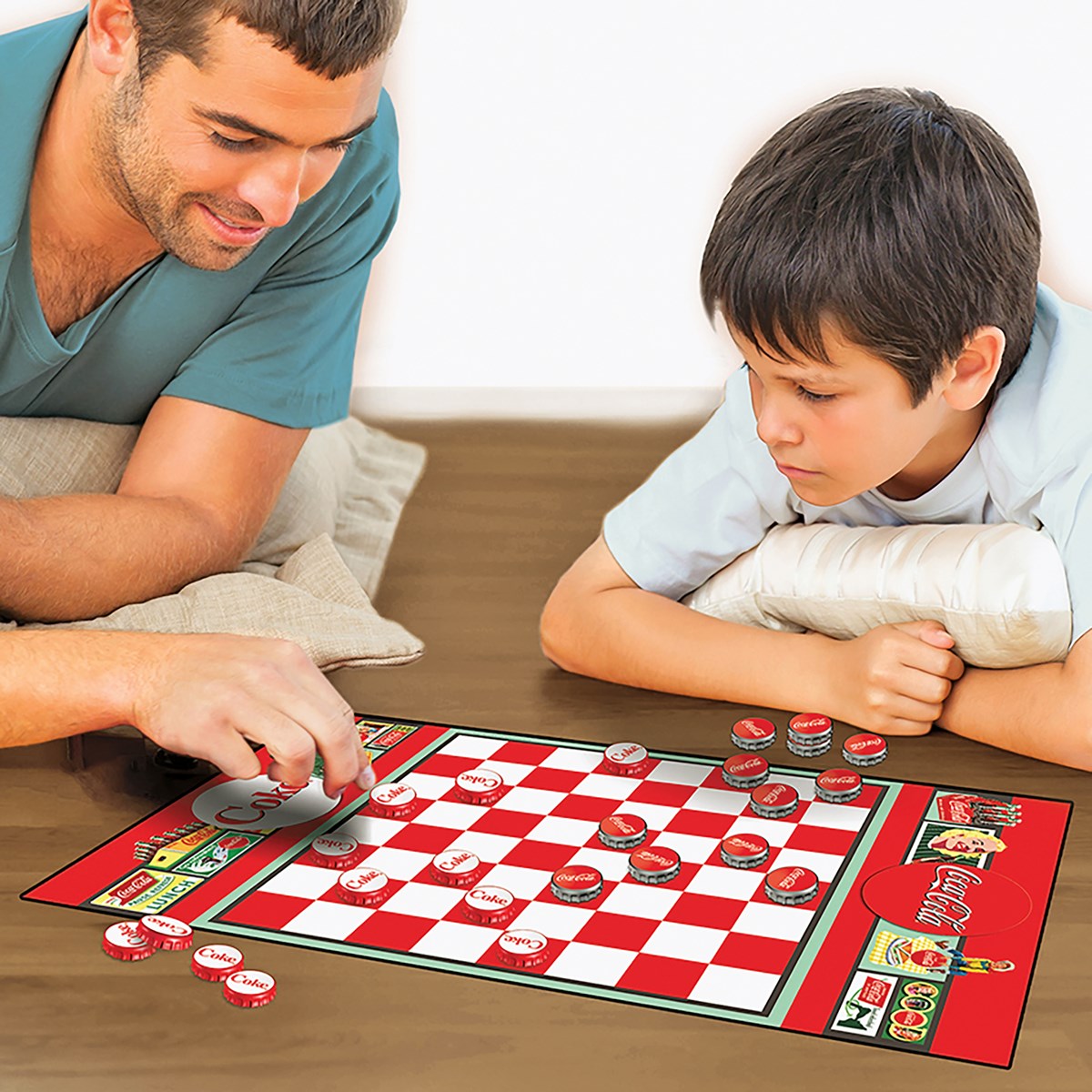Coca-Cola Themed Checkers Game with Bottle Cap Pieces | Collections Etc.
