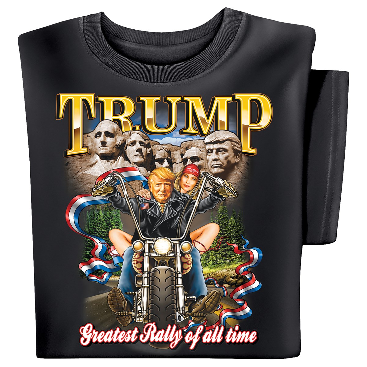 Trump Rally Motorcycle Short Sleeve Graphic T-Shirt | Collections Etc.