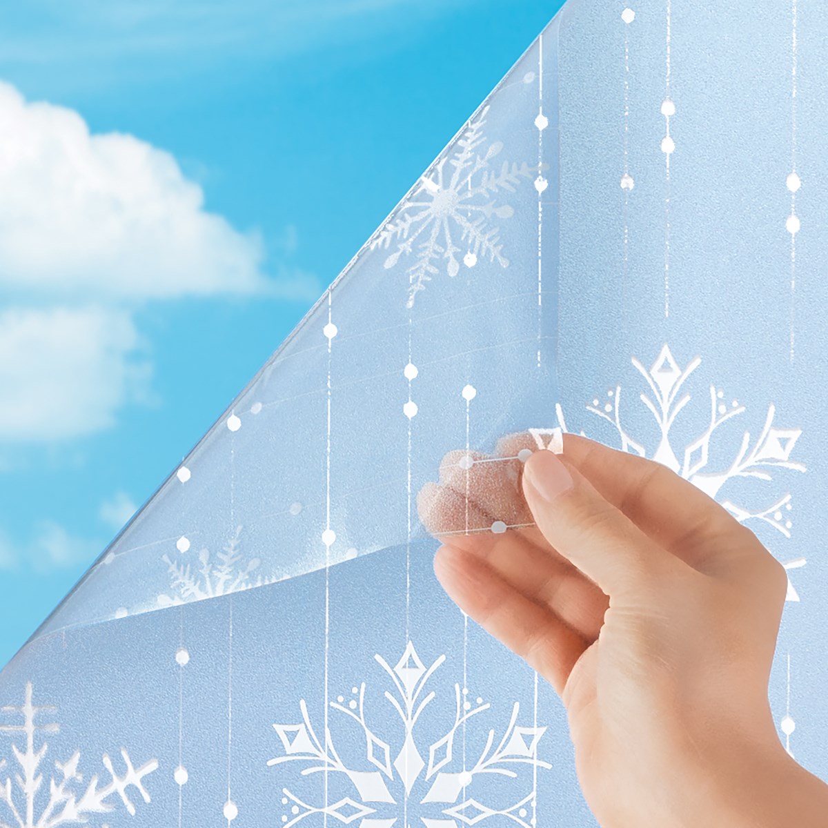 Snowflakes Cut-to-Fit Holiday Window Cling | Collections Etc.