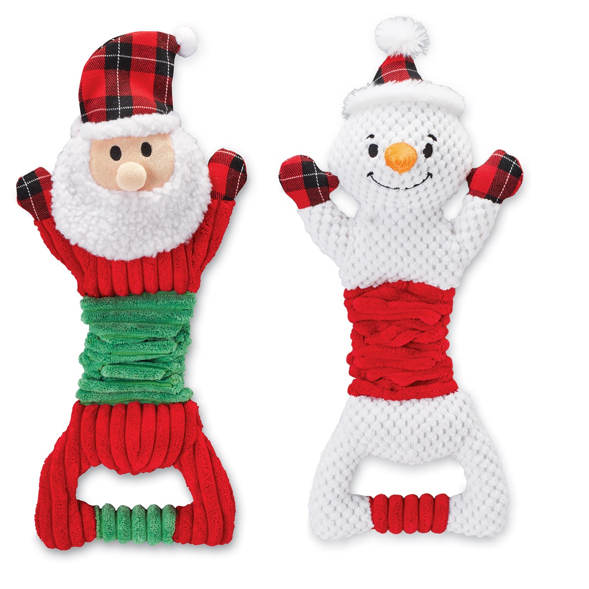 Christmas Pull and Tug Dog Toys - Set of 2 | Collections Etc.