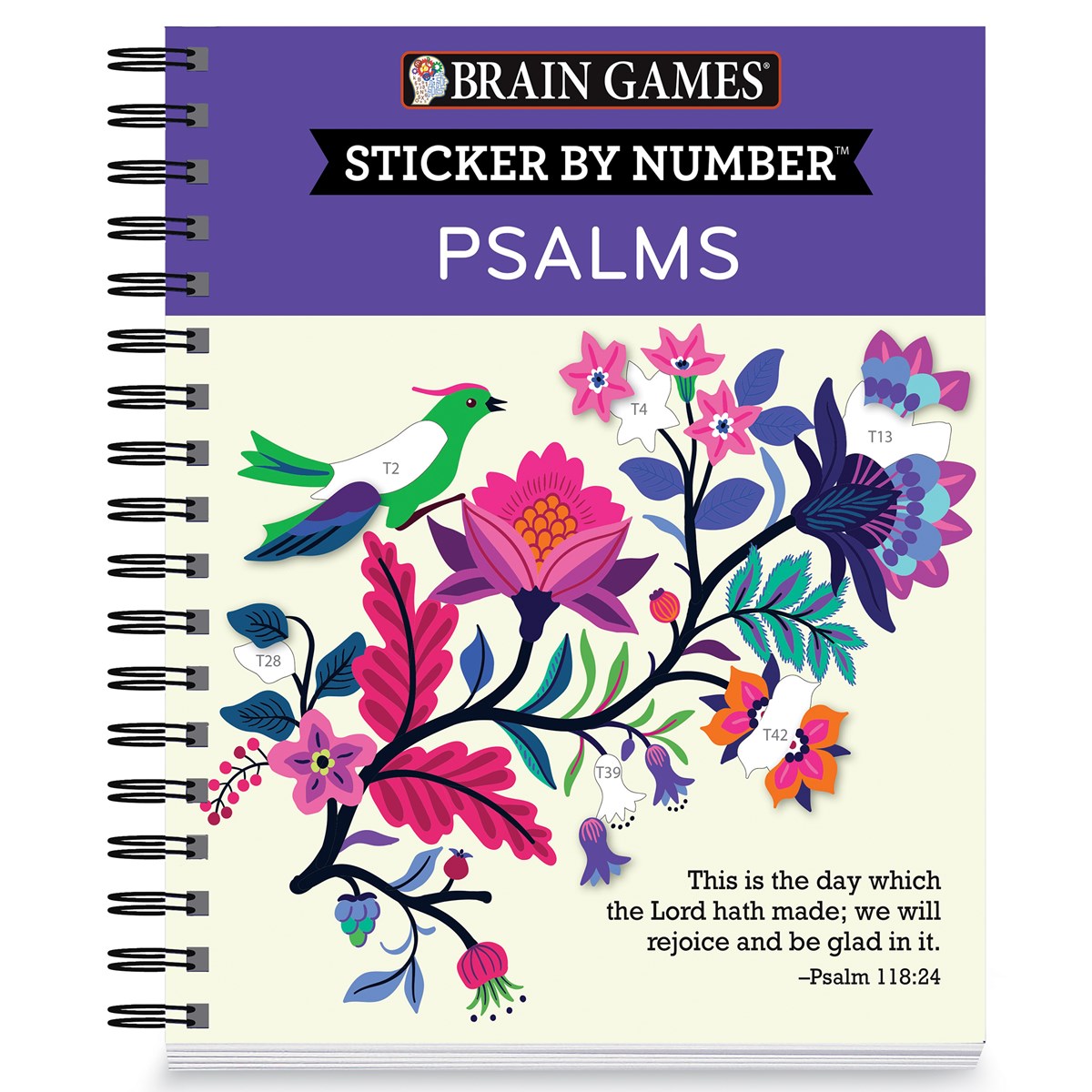 Brain Games Sticker-by-Number Psalms Puzzle Book | Collections Etc.