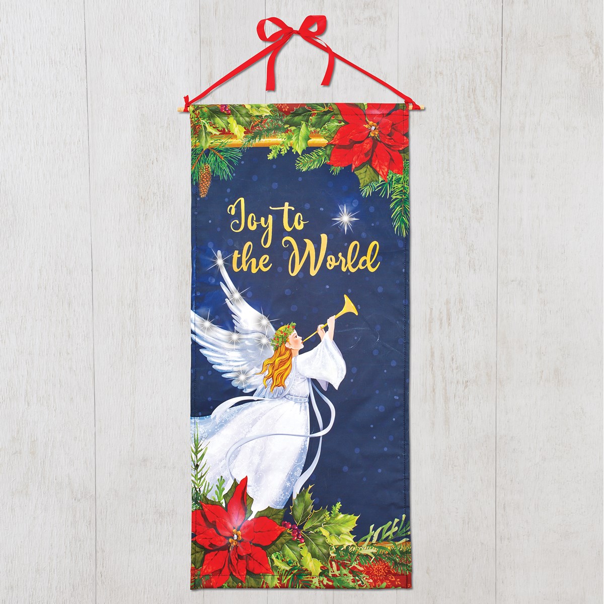 Joy to the World Lighted Holiday Hanging Wall Banner | Collections Etc.
