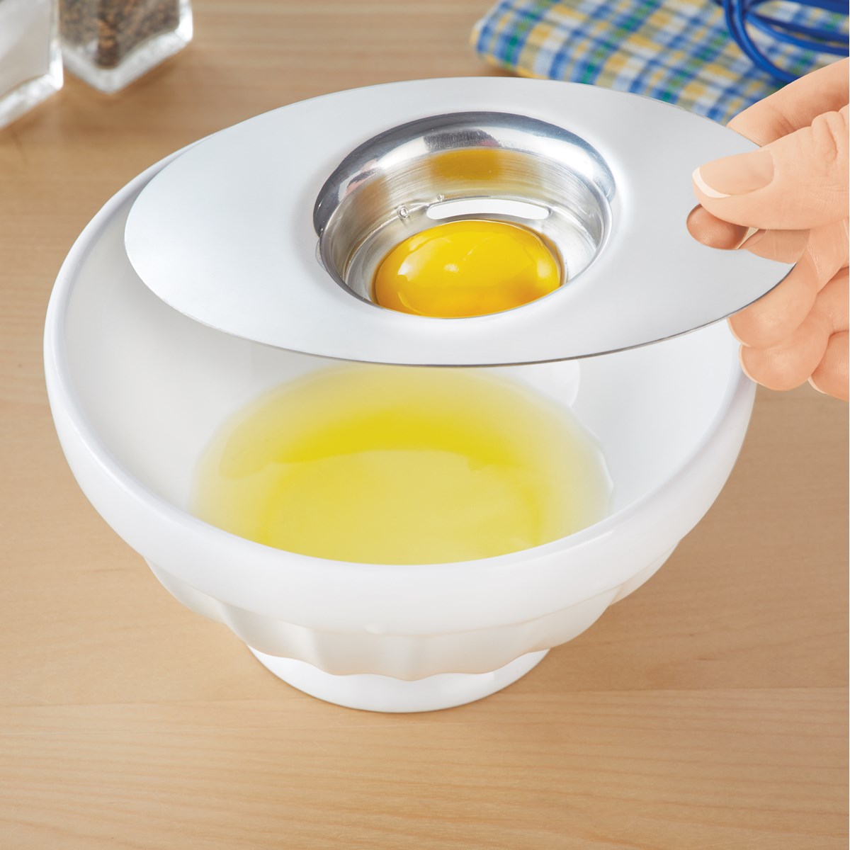 Easy-to-Use Stainless Steel Egg Separator | Collections Etc.