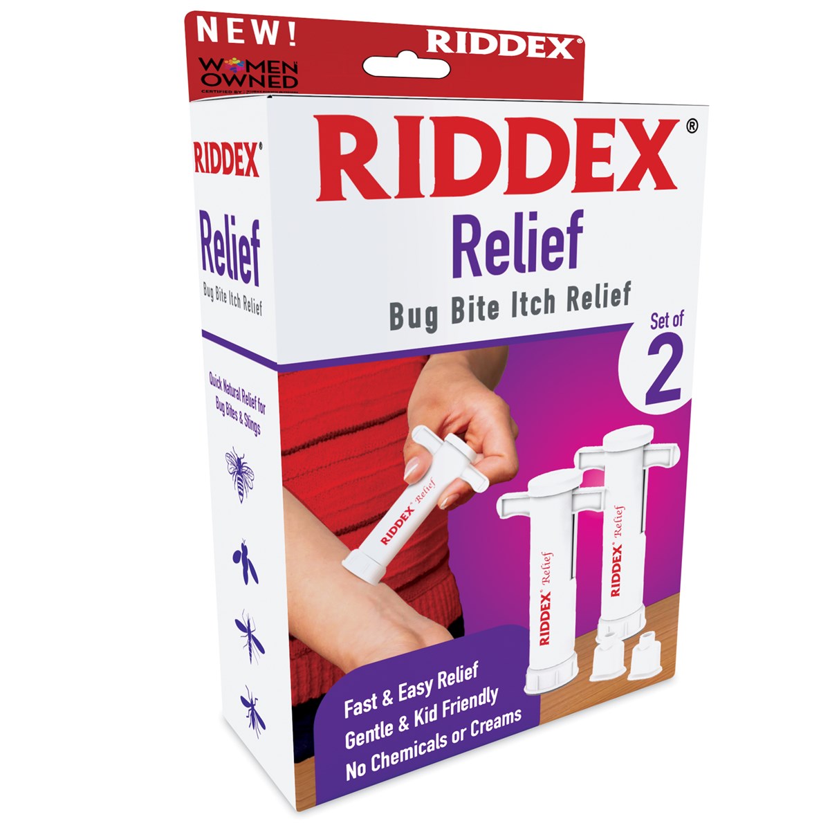 Riddex Reusable Bug Bite Itch Relief - Set of 2 | Collections Etc.