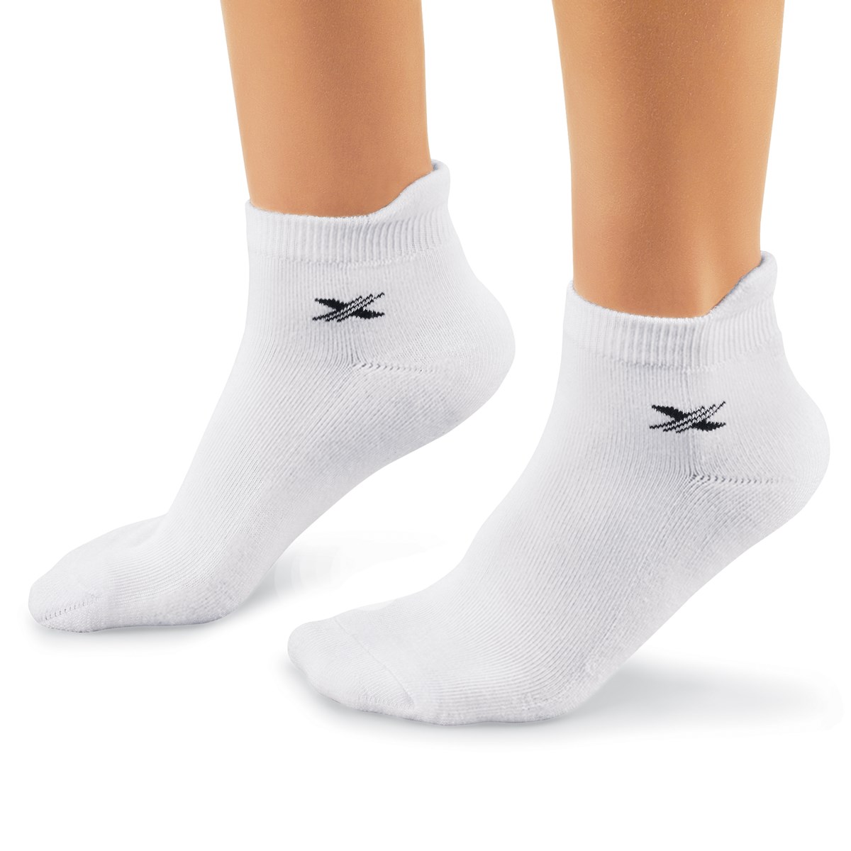 Light Compression Low-Cut Socks with Built-In Arch Support - Pack of 3 ...
