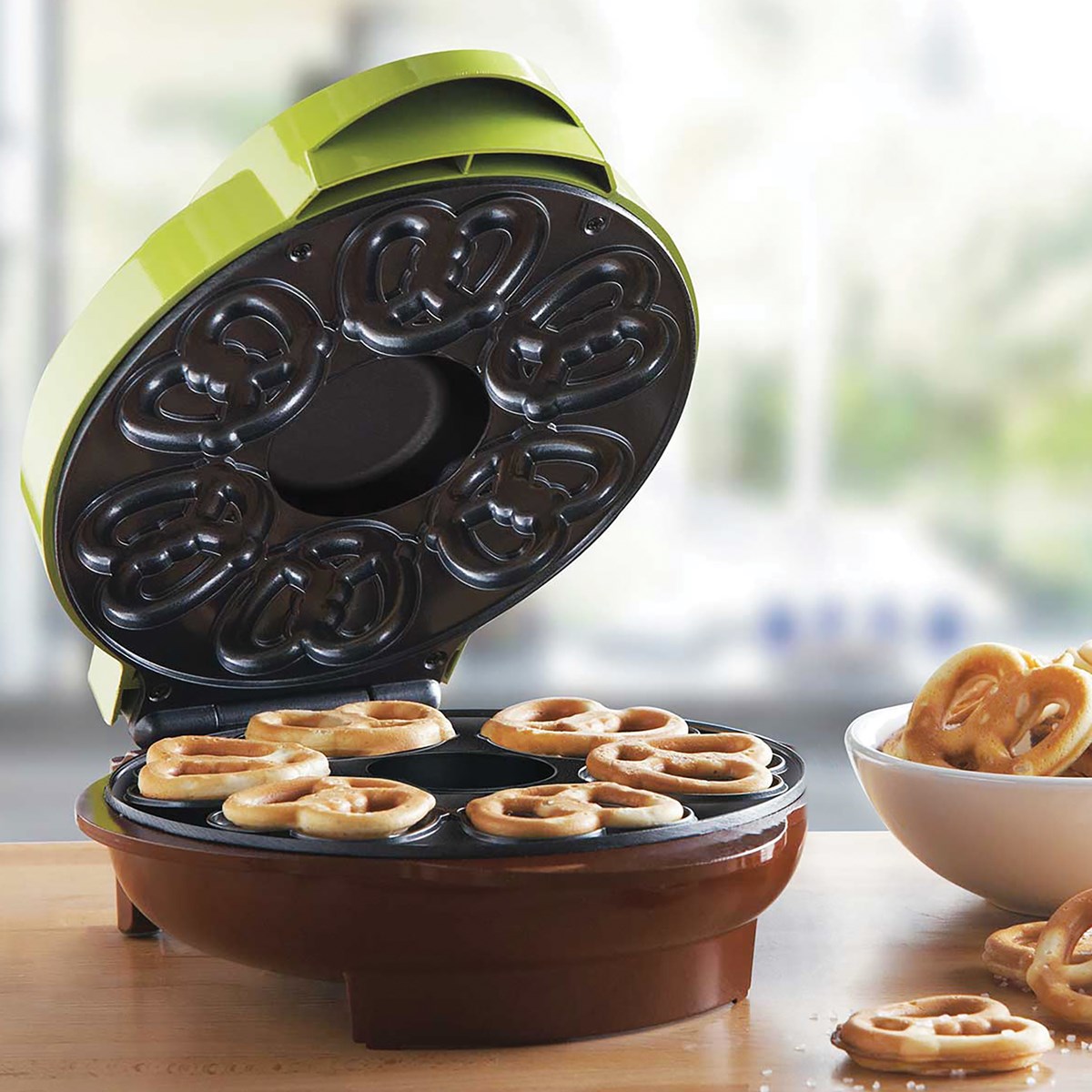 Easy-to-Clean Non-Stick Mini Pretzel Maker | Collections Etc.