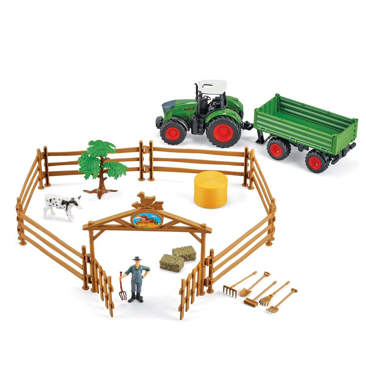 22-Piece Tractor and Farm Play Set Children's Toy | Collections Etc.