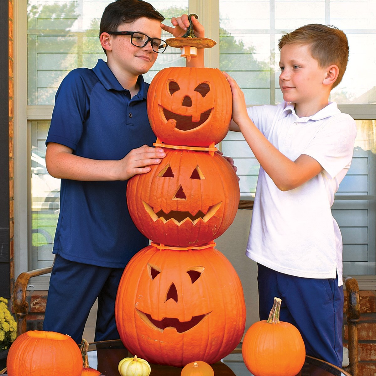 Stack-O'-Lantern Pumpkin Stacking 8-Piece Kit | Collections Etc.