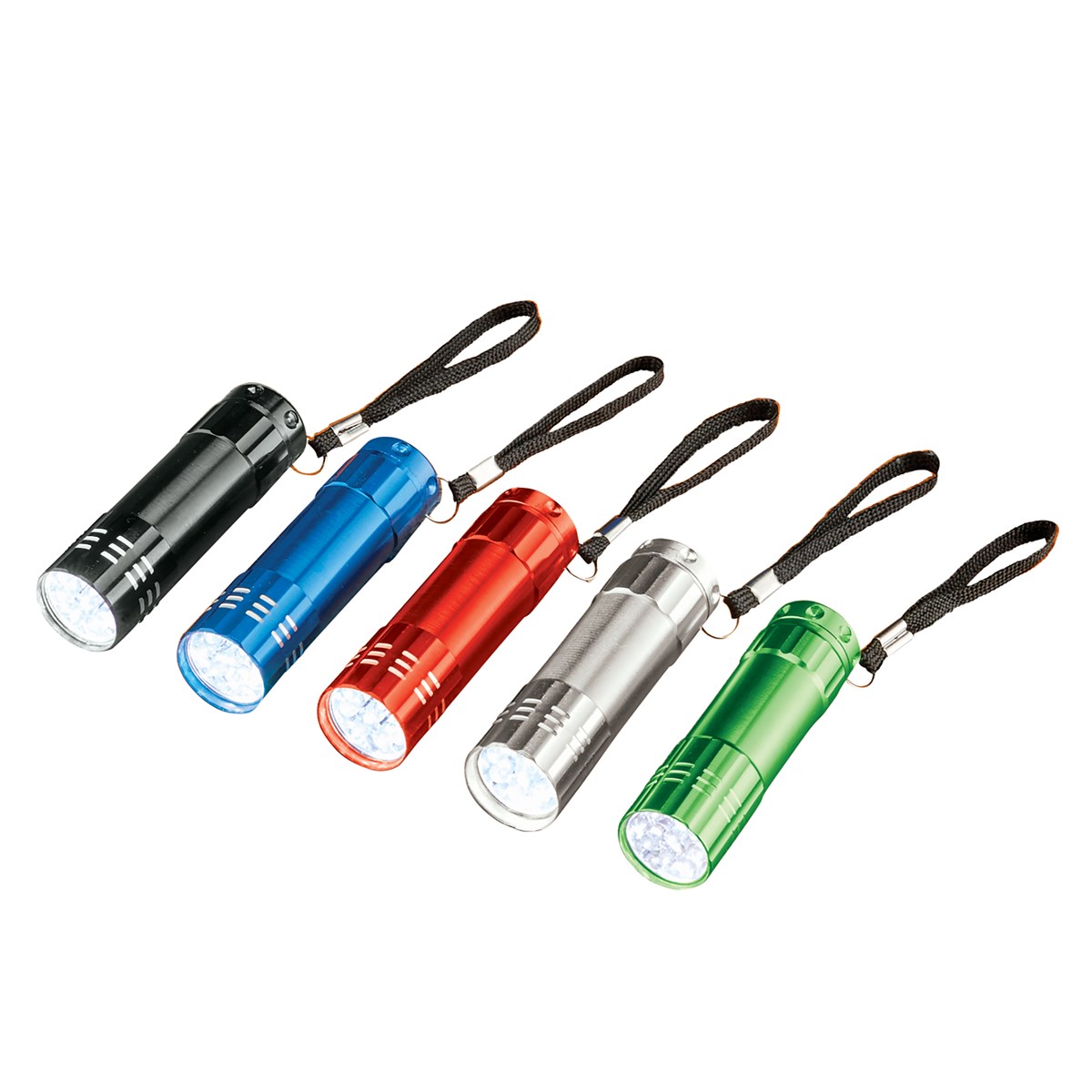 Colorful Flashlights with 9 LEDs - Set of 5 | Collections Etc.