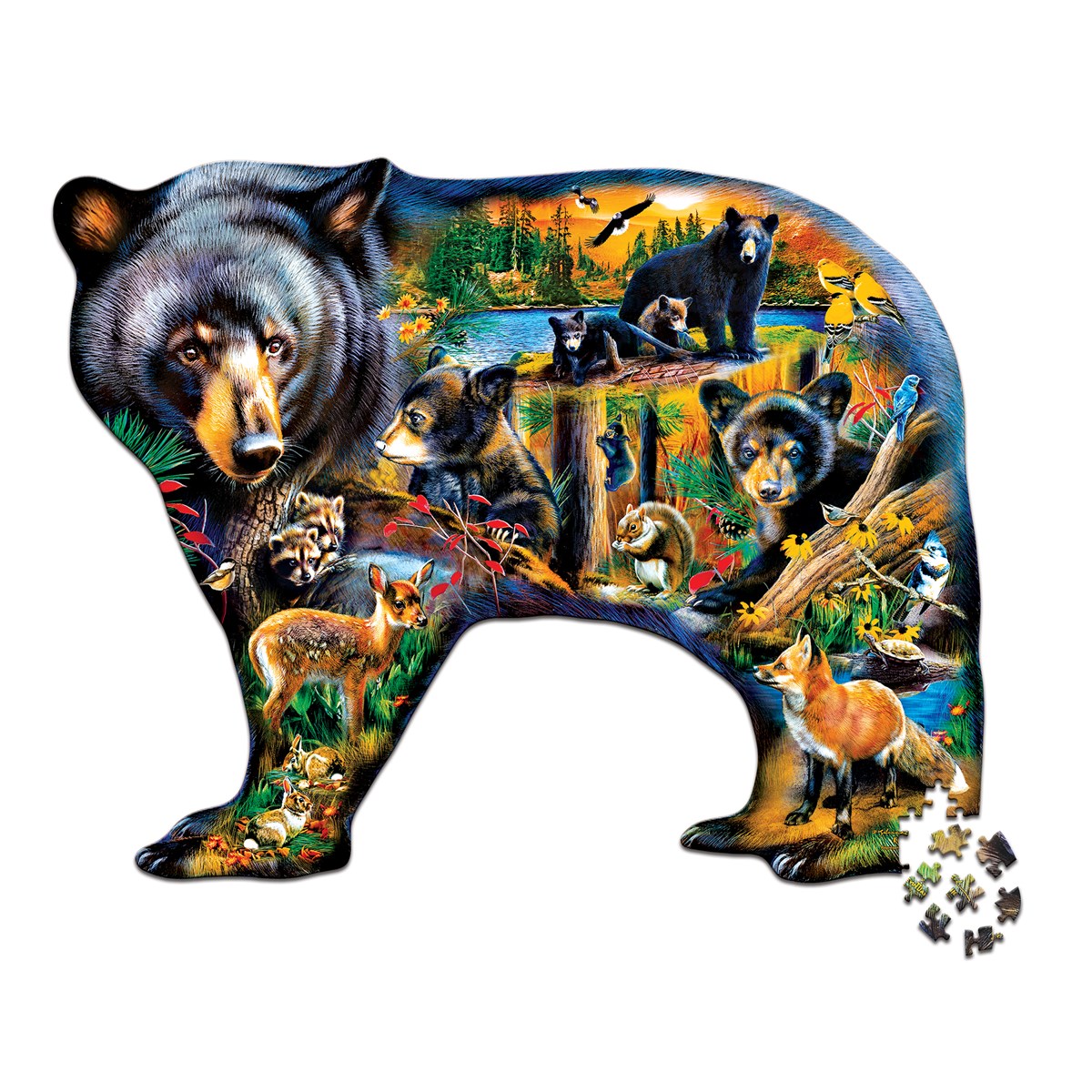 Unique 1,000-Piece Bear Shaped Jigsaw Puzzle | Collections Etc.