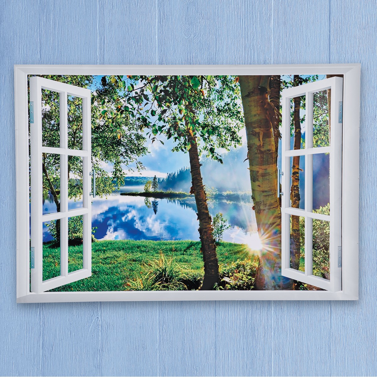Realistic Lake View Window Removable Wall Decal | Collections Etc.