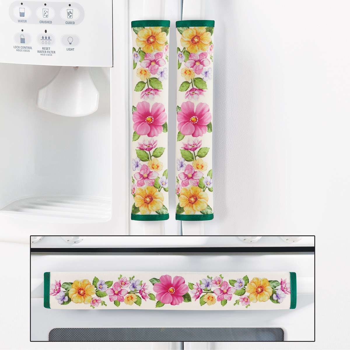 3-Piece Floral Garden Appliance Handle Cover Set | Collections Etc.